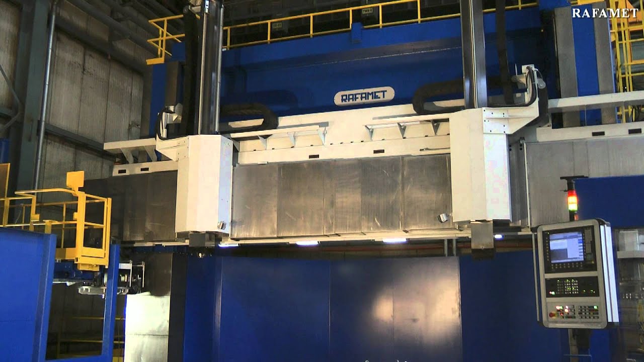 RAFAMET Vertical Turning and Boring Mill - YouTube