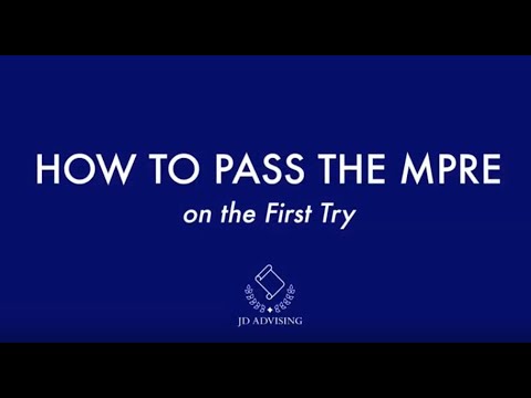 How To Pass The MPRE On The First Try - YouTube