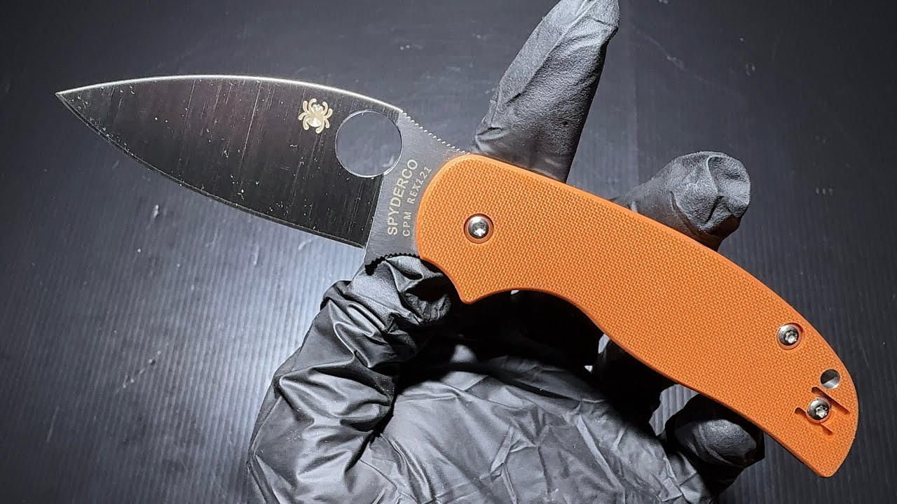 SPYDERCO SAGE™ 5 CPM® REX® 121® SATIN BURNT ORANGE SPRINT RUN ยืม สุดในสายแข็งทนสึก ผลิตช่วงสั้น ...