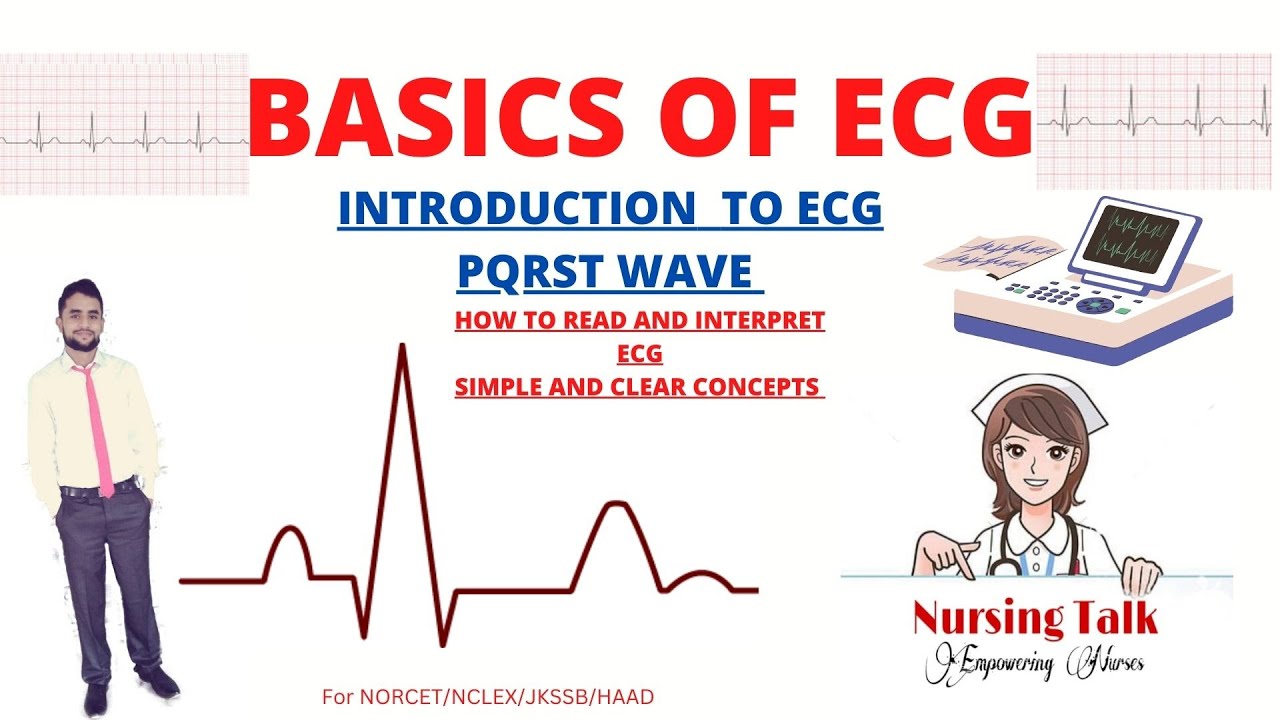 BASICS OF ECG | INTRODUCTION | PQRST WAVE | LEADS | SIMPLE WAYS TO ...