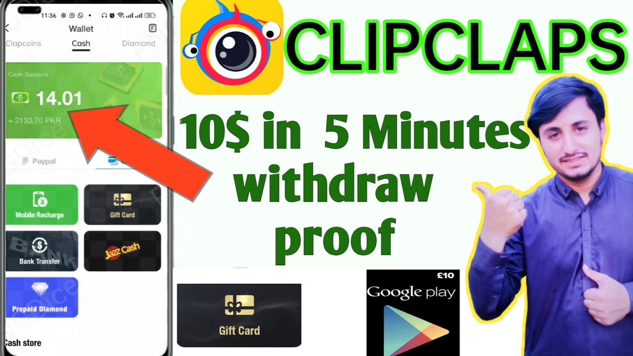 Clipclaps withdraw proof | Clipclaps New Update Withdraw in #gift # ...