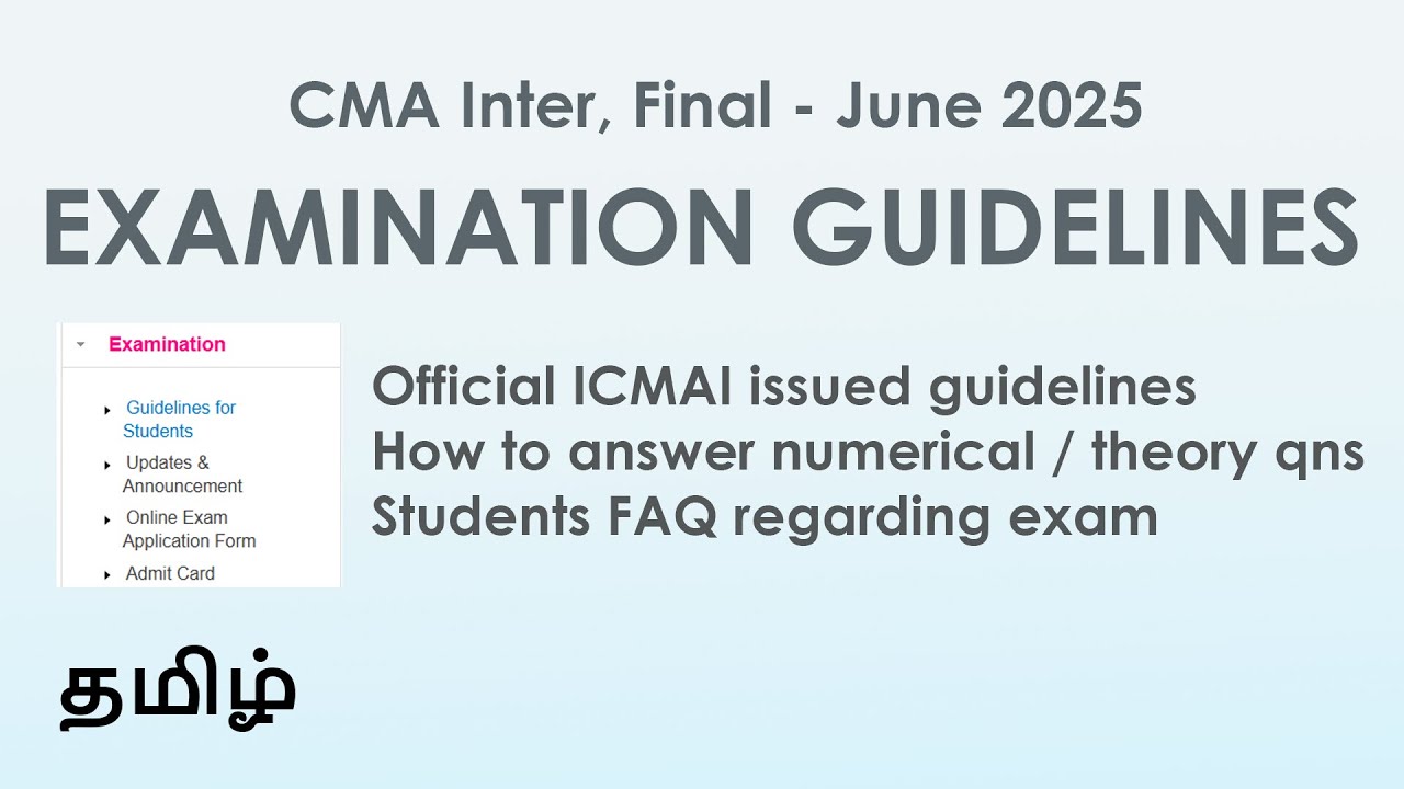CMA Exam Institute Guidelines for Intermediate and Final Students June ...