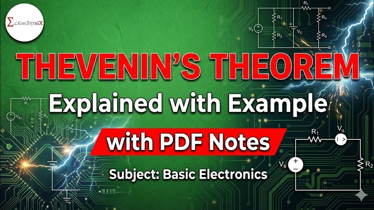 Thevenin's theorem | Thevenin's theorem with solved examples | Thevenin ...