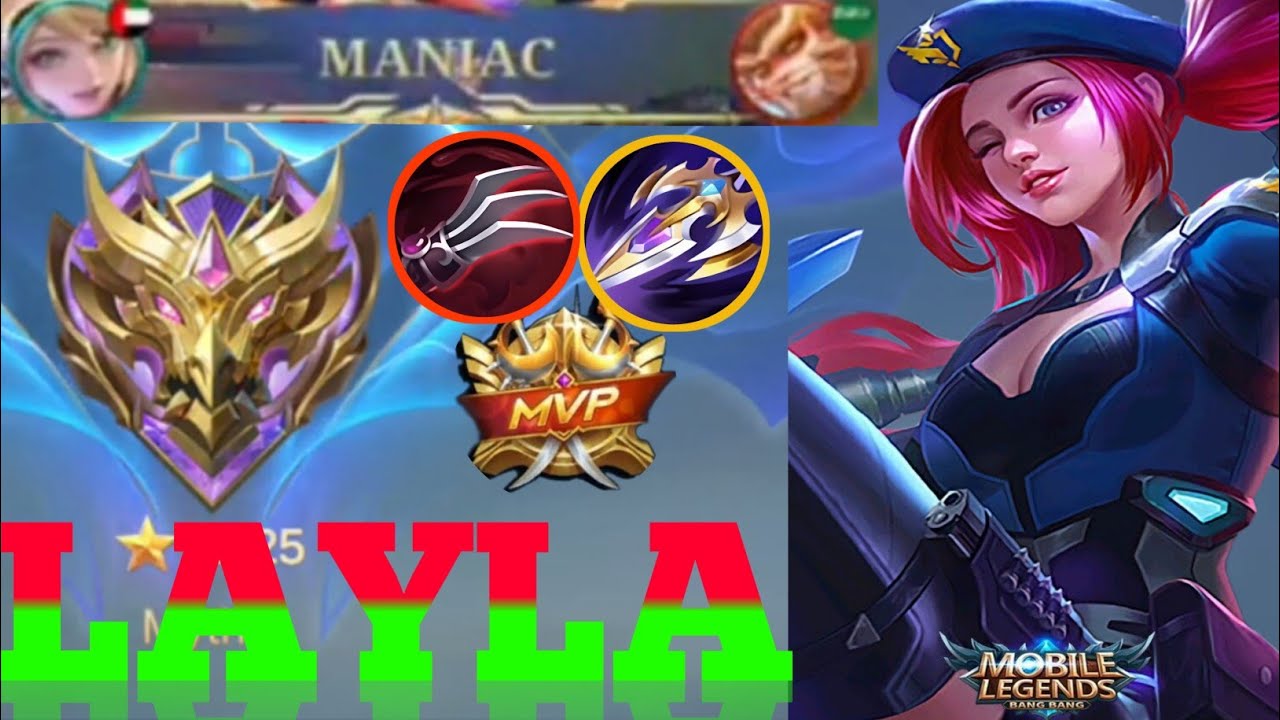 Maniac!! New 1 Hit Death Build For Layla Try This #layla #mlbb - YouTube