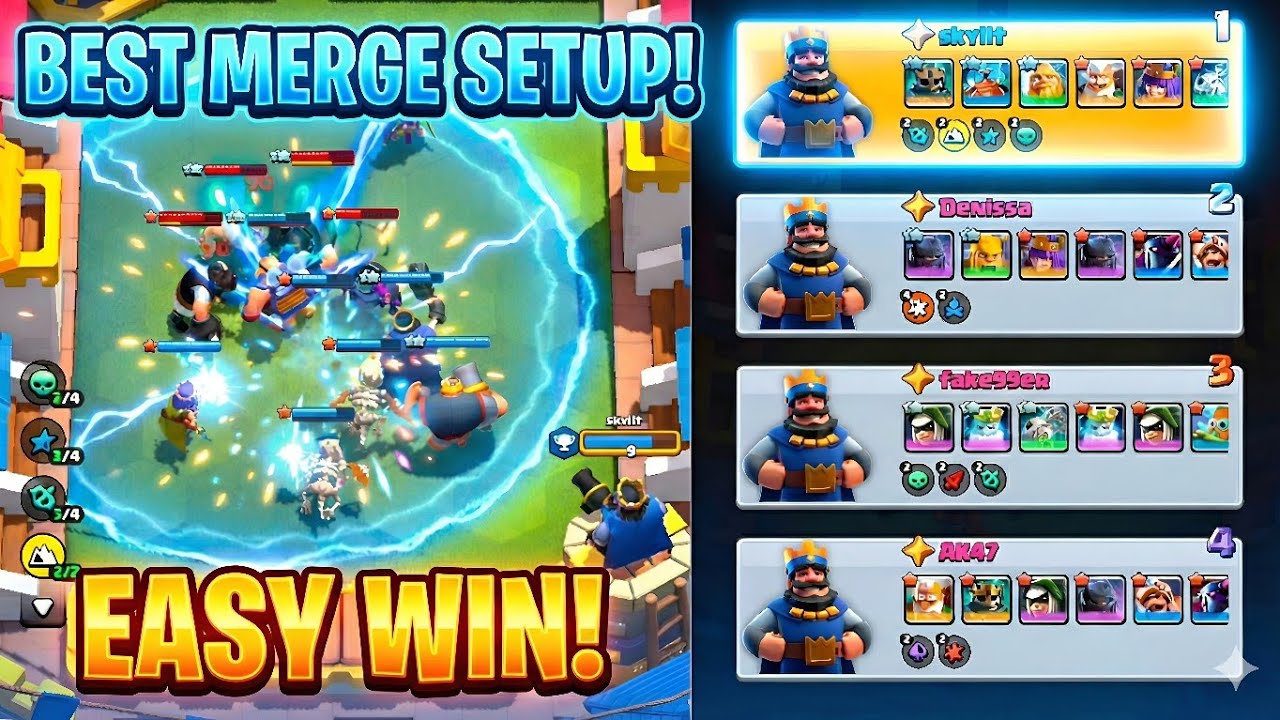 Best Troop Merge Setup WIN! | Clash Royale Merge Tactics Gameplay ...