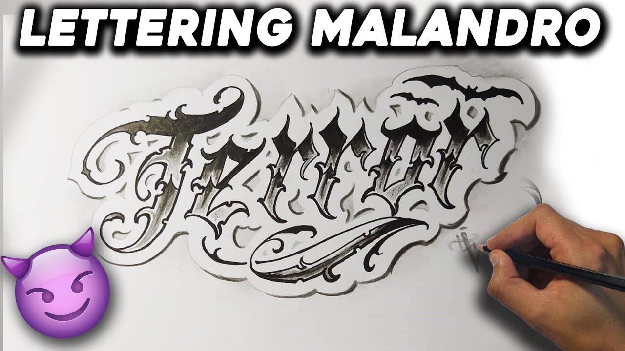 Como Dibujar Lettering Malandro TERROR 🎃 Drawing lettering / chicano ...