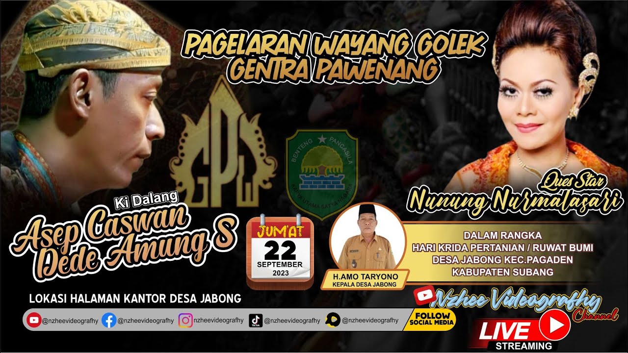 🔴PAGELARAN WAYANG GOLEK GENTRA PAWENANG ASEP CASWAN DEDE AMUNG S. EDISI RUWAT BUMI JABONG 22/09 ...