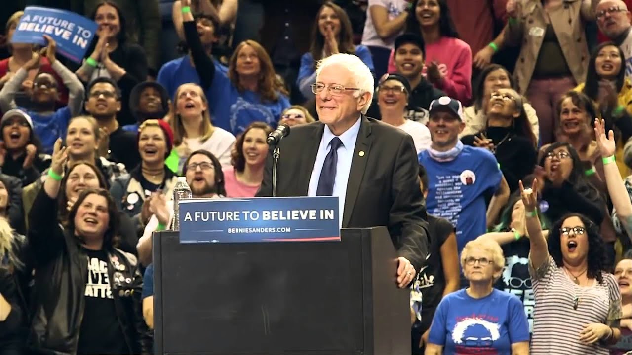 Bernie's the Word! Bern! Bern! Bern! Bird Lands on Podium, Call for ...