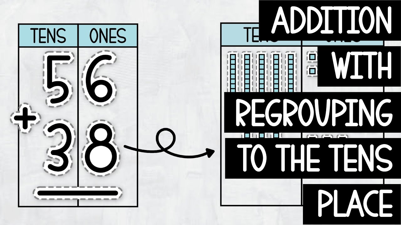 Addition with Regrouping the Tens Place - YouTube