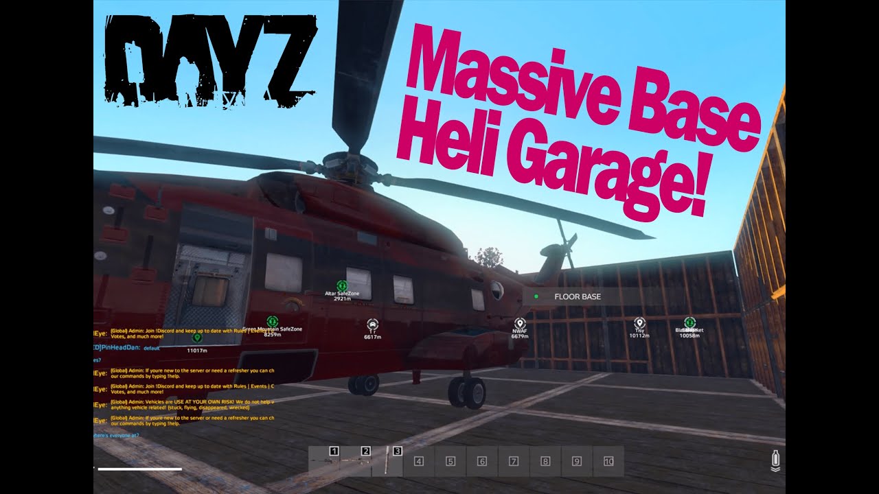 DayZ Walk through Helicopter Garage Base! - YouTube