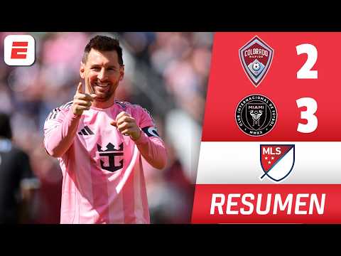 PURA MAGIA de MESSI. GOLAZO y DOBLETE en la victoria del INTER MIAMI ante COLORADO RAPIDS | MLS