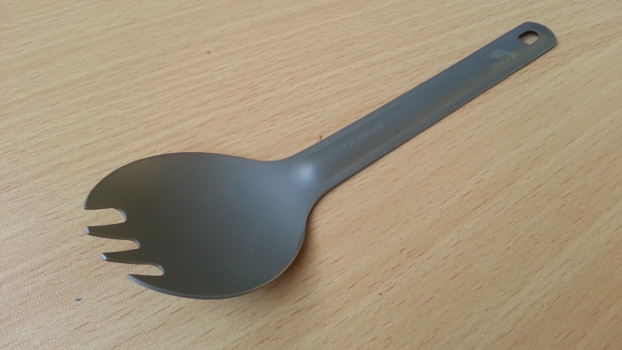 TOAKS Ultralight Titanium Spork SLV-04 - YouTube