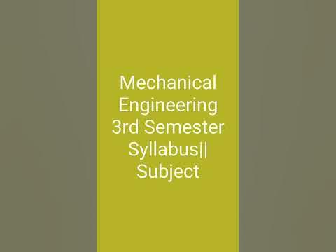 3rd Semester || Mechanical engineering (Production)|| Syllabus|| Diploma|| Polytechnic|| - YouTube