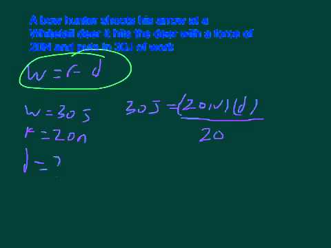 How to find d in w=fxd - YouTube