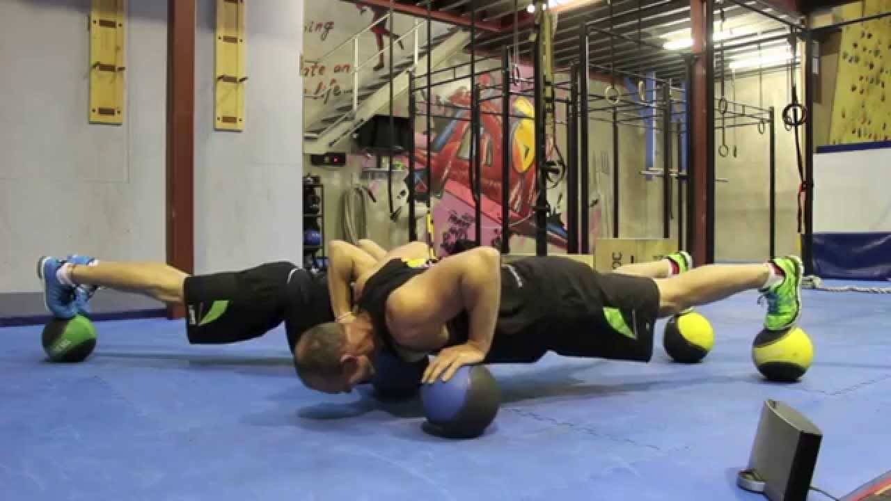 Push Ups on Medicine Ball to Moby "Flower" - YouTube