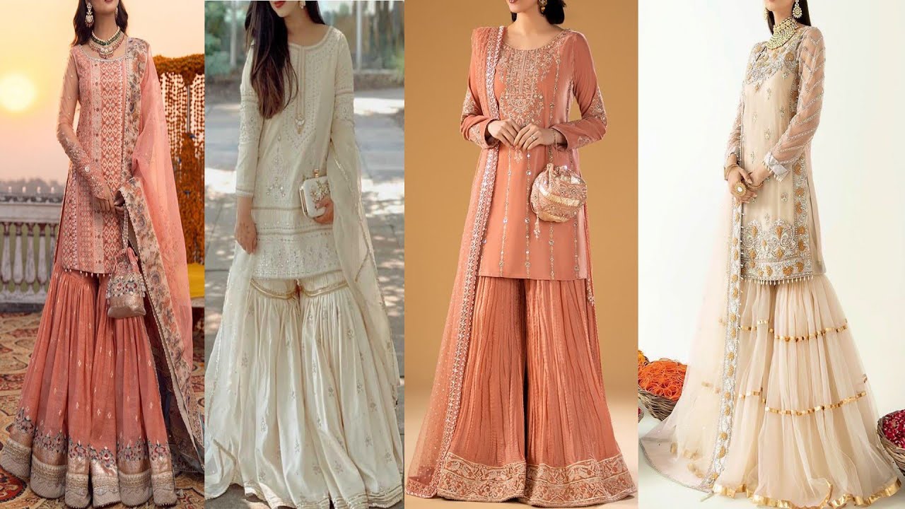 New Most Stylish Shrara Grara Designing Ideas/Beautiful Shrara Designs ...