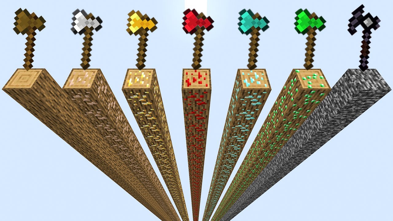 Which axe is faster in Minecraft experiment? - YouTube