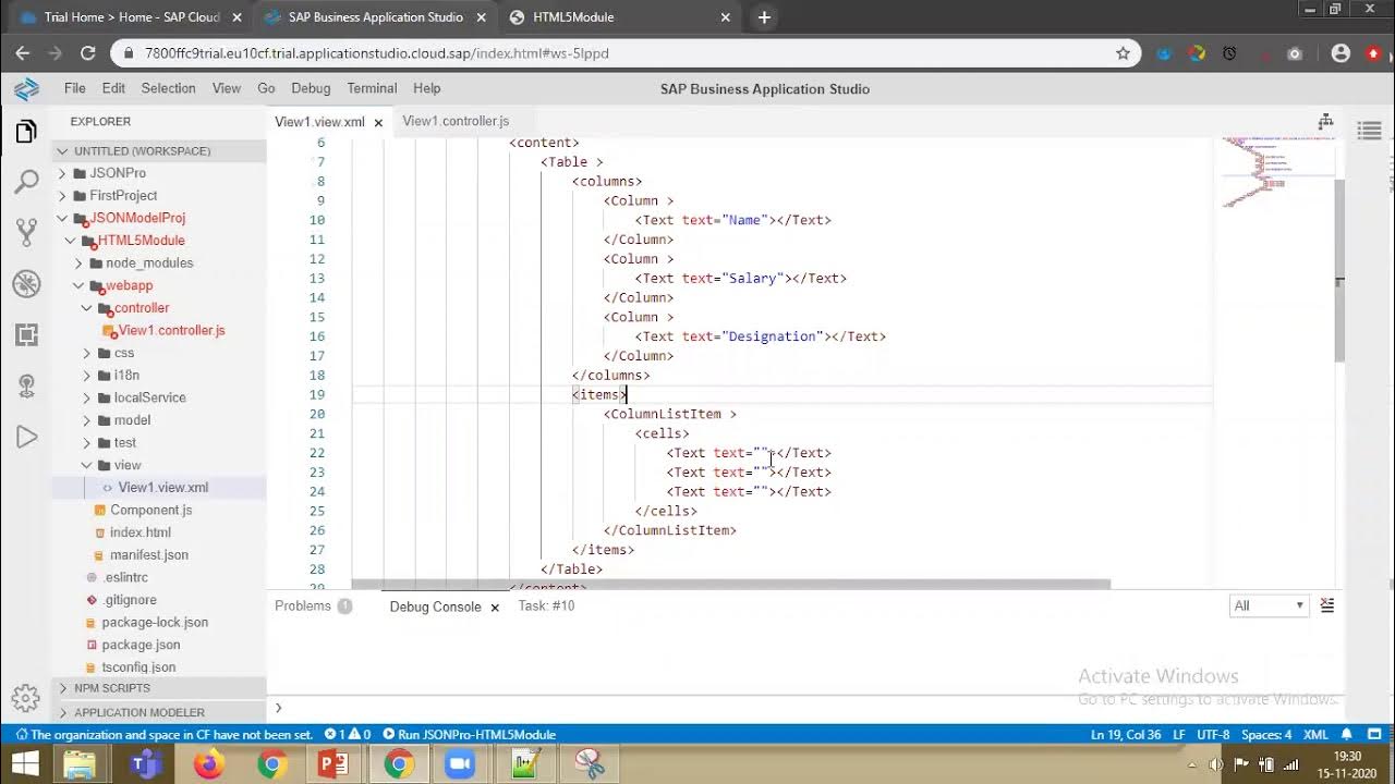 JSON Model Table Binding in SAPUI5 - YouTube