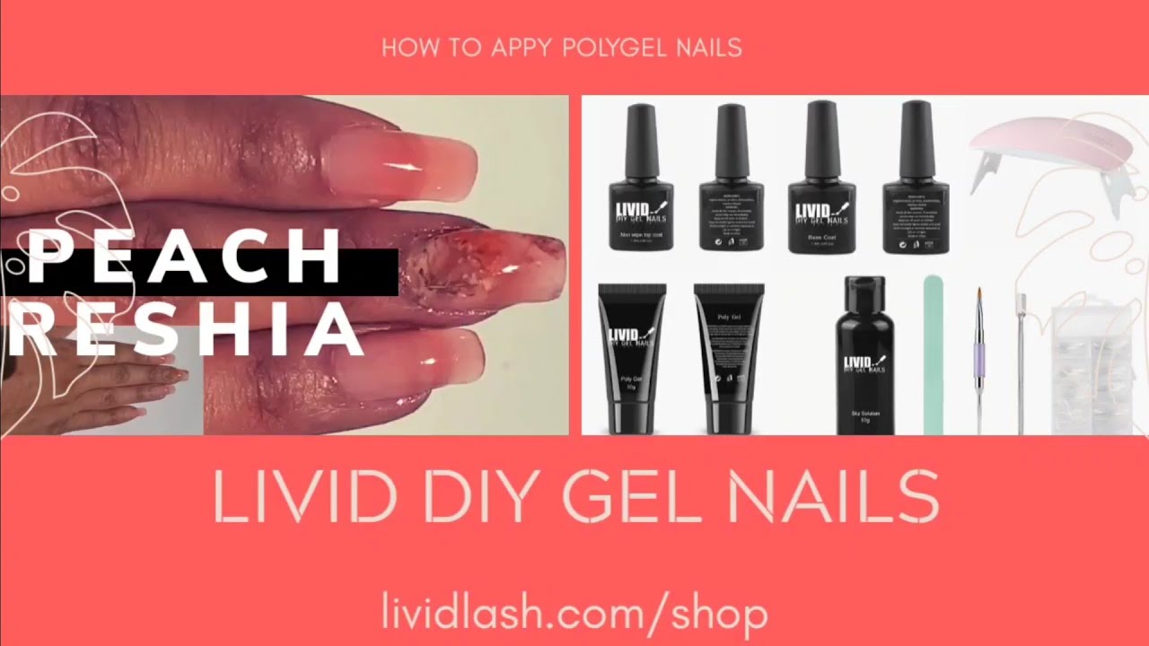 HOW TO APPLY POLYGEL NAILS WITH THE LIVID DIY NAIL KIT - YouTube