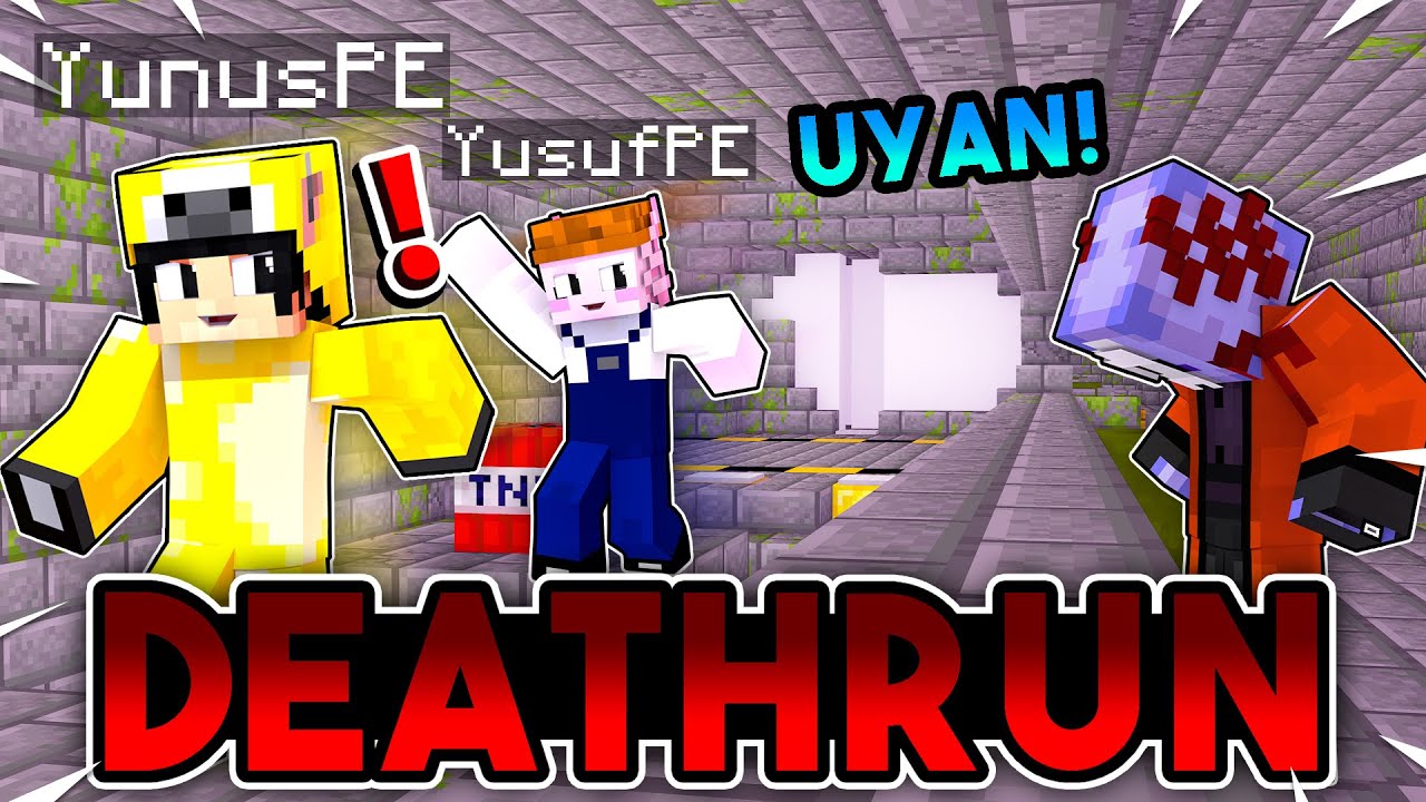 KATİLLER UYUYOR!! | Ölüm Koşusu [DeathRun] | Minecraft PE - YouTube