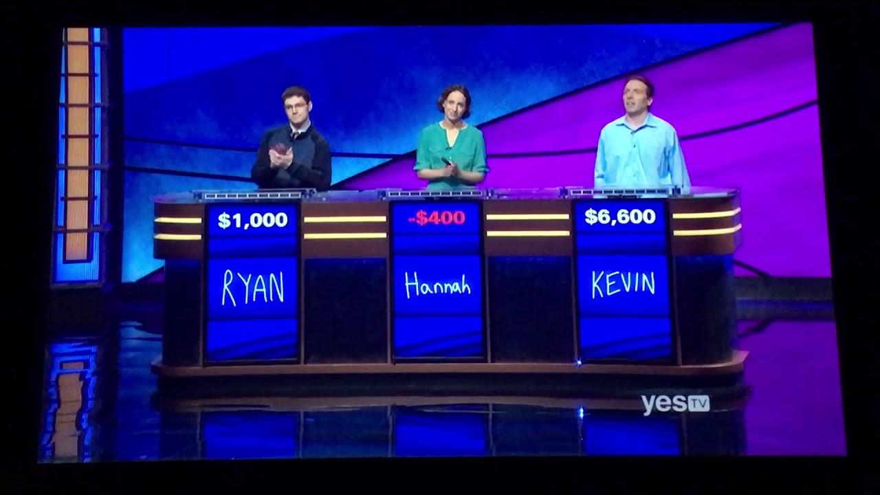 Jeopardy, Ryan Bilger Day 4 - 1st Daily Double found at the end 😜 (7/9 ...