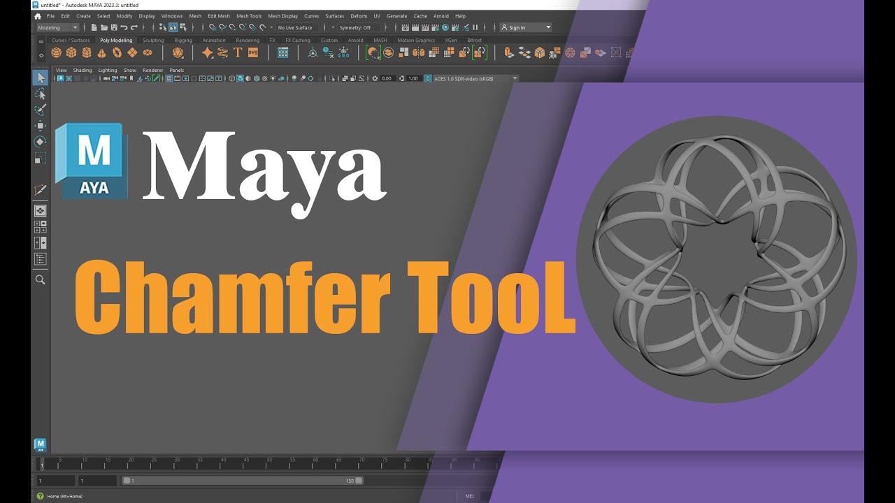 Chamfer Tool in Maya: Easy Way to Model Smooth Edges | Beginner 3D ...