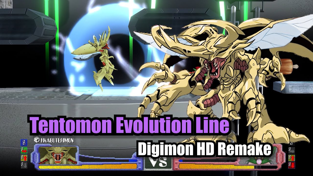 Tentomon Evolution Line Digimon Rumble Arena HD Remake (4K Gameplay ...
