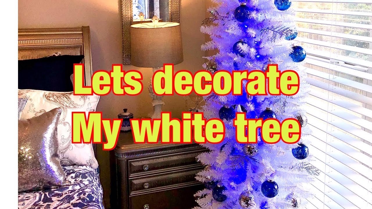 White pencil Christmas tree unboxing and decorate with me! - YouTube