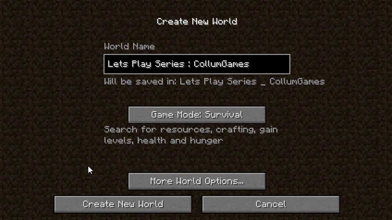 Collum Plays Minecraft - Ep.1 Season.1 - Lets get started! - YouTube