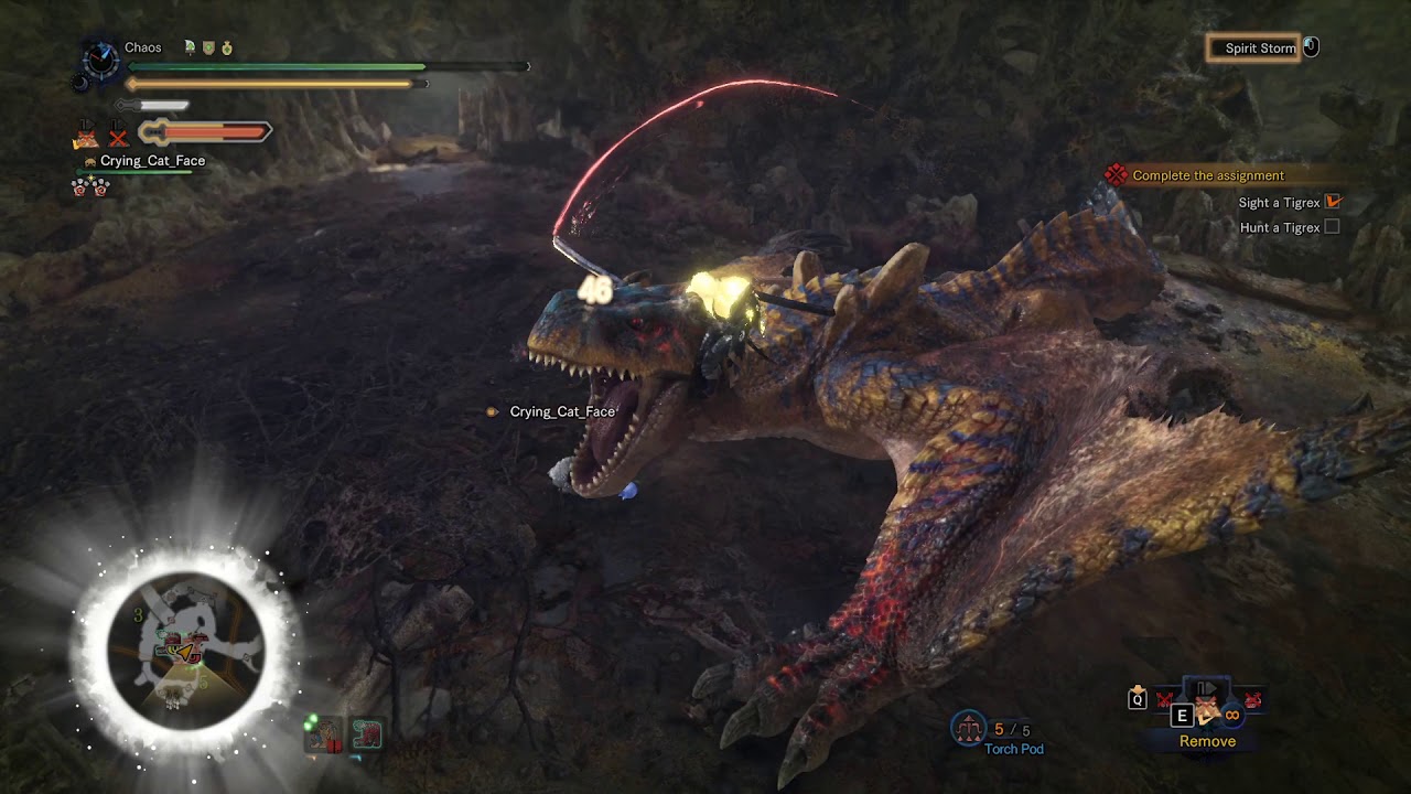 MHW: Iceborne First Time Tigrex - YouTube