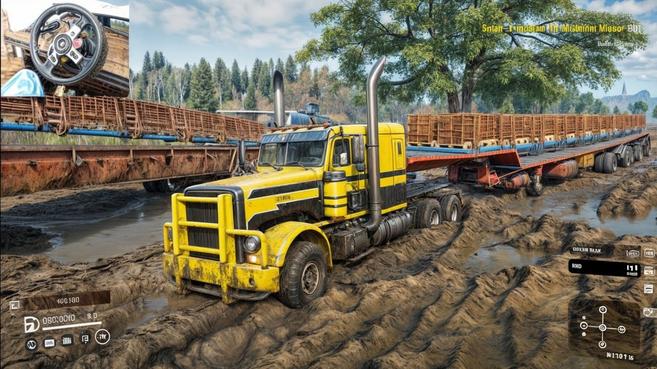 SnowRunner - Peterman 79 Truck Driving in Deep Muddy Road | SnowRunner ...