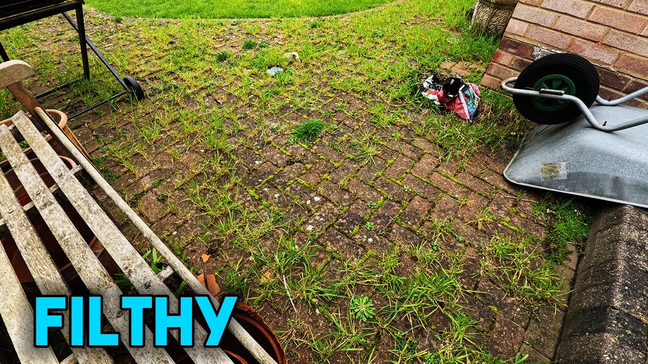 Real-Time, ASMR Pressure Washing the WEEDIEST Patio on Youtube! - YouTube
