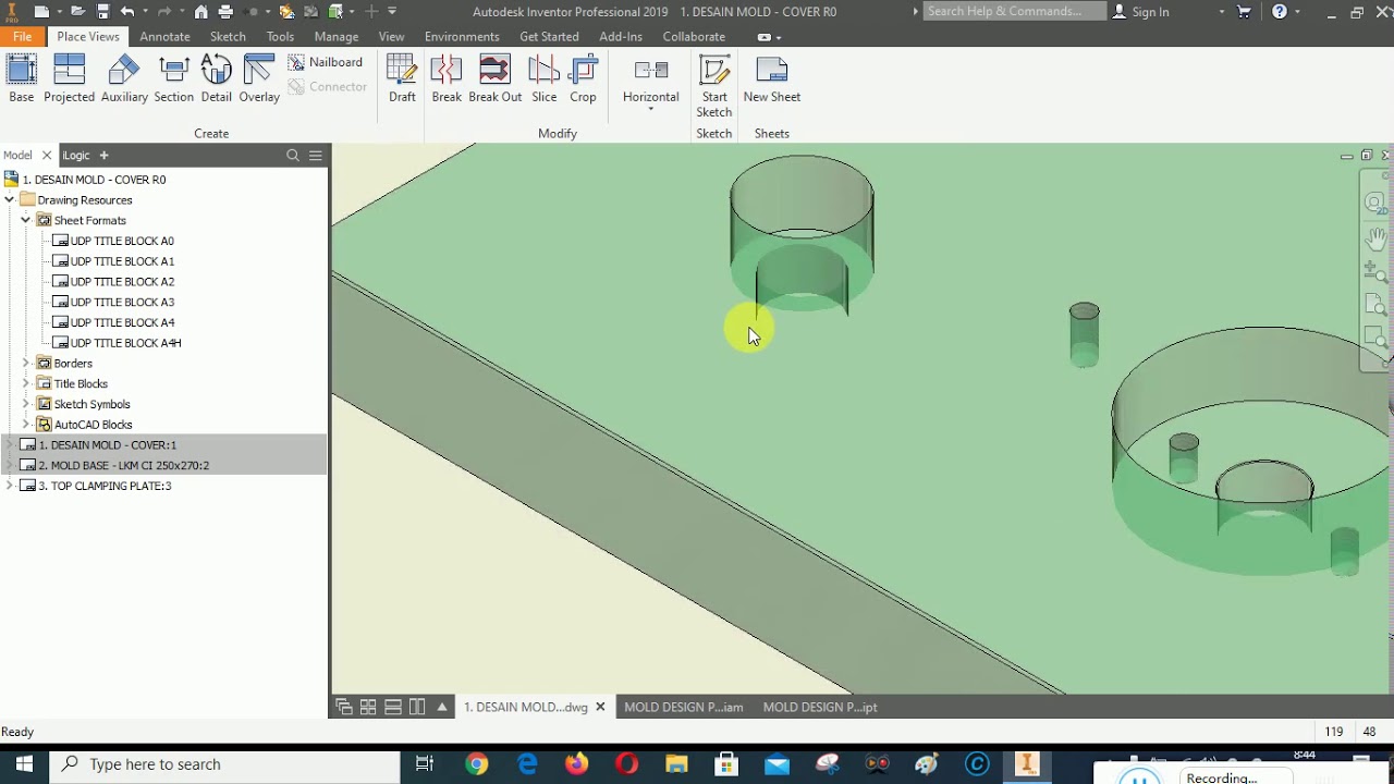 10. MOLD DESIGN - MEMBUAT DRAWING DETAIL TOP CLAMPING PLATE - YouTube