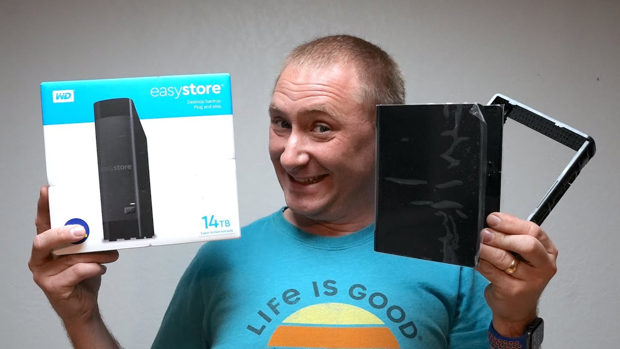 WD 14tb easystore Hard Drive Shuck - YouTube