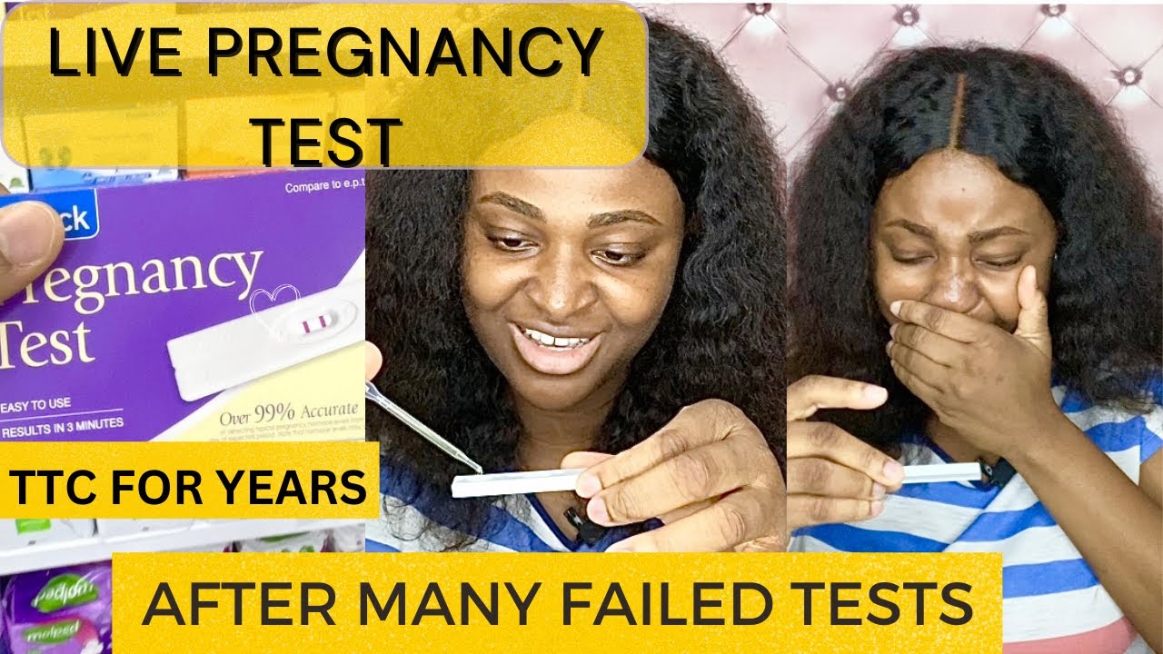 Live pregnancy test after years of trying to get pregnant - YouTube