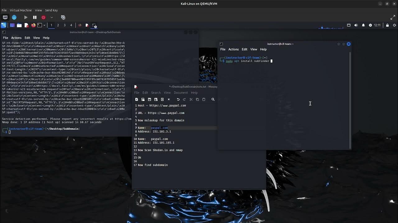 Subdomain Enumeration With Kali Linux - YouTube