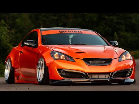 Rare Widebody Bagged Genesis Coupe Walkaround - YouTube