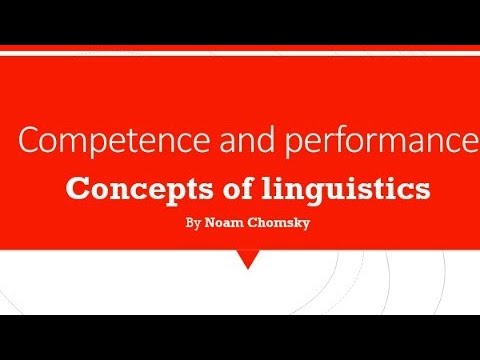 competence and performance part one concepts of #linguistics by Noam ...