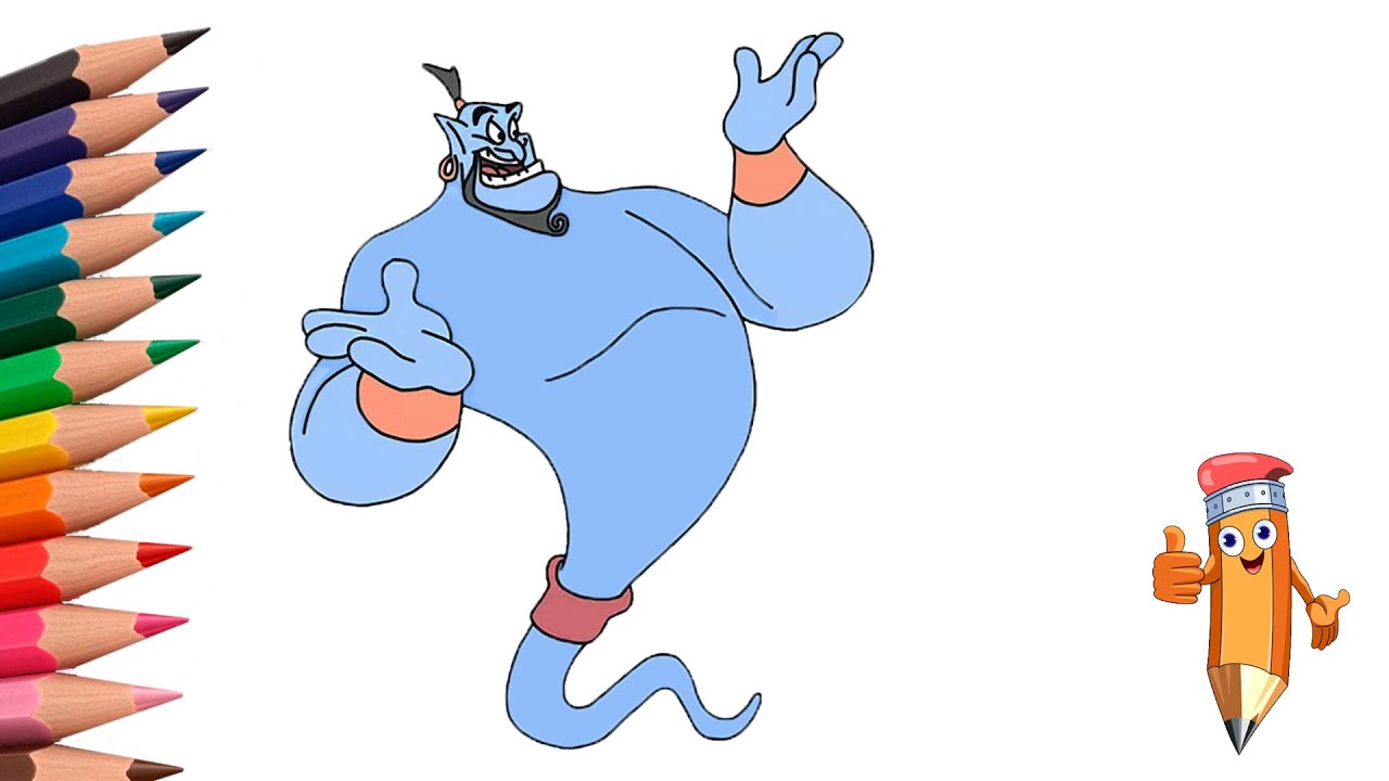 How to Draw the Genie from Aladdin - YouTube