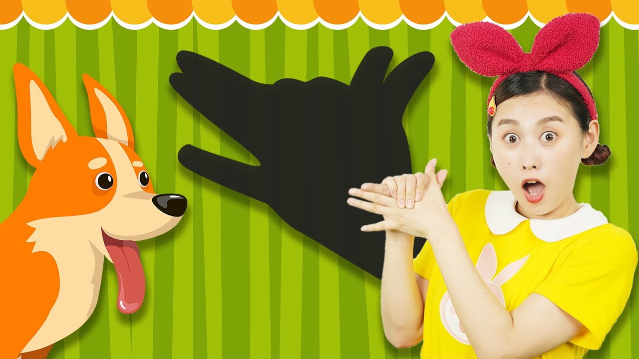 手影游戏你学会了吗？hand shadow game wolf 思维认知早教启蒙益智AI育儿亲子Bunny Sister Kid’s ...
