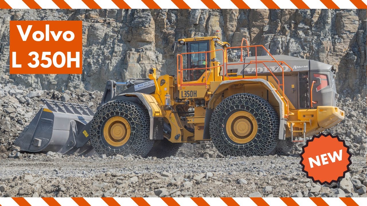 Largest Volvo wheel loader is the facelifted L350H - YouTube