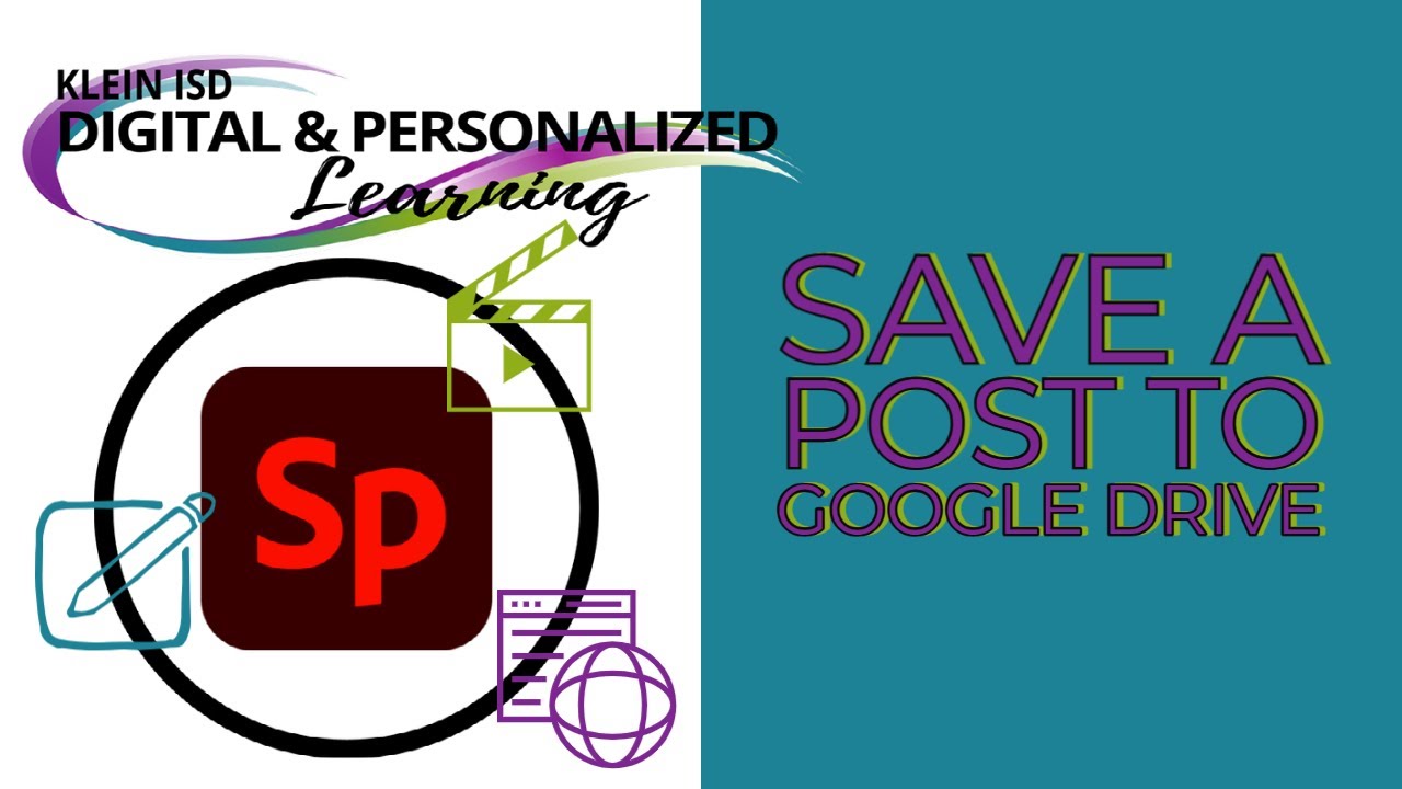 Adobe Spark: Save to Google Drive - YouTube