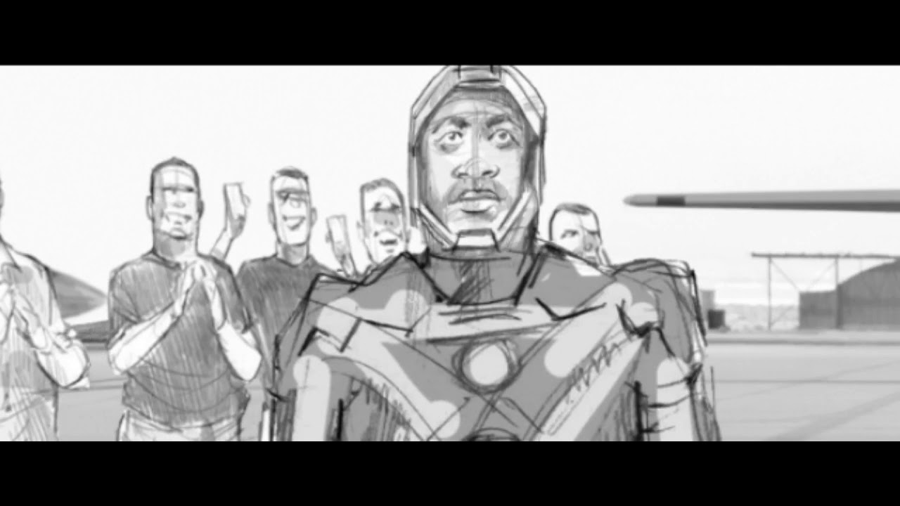 Iron Man 2 | 'Rhodey delivers Mark 2' Storyboard - YouTube