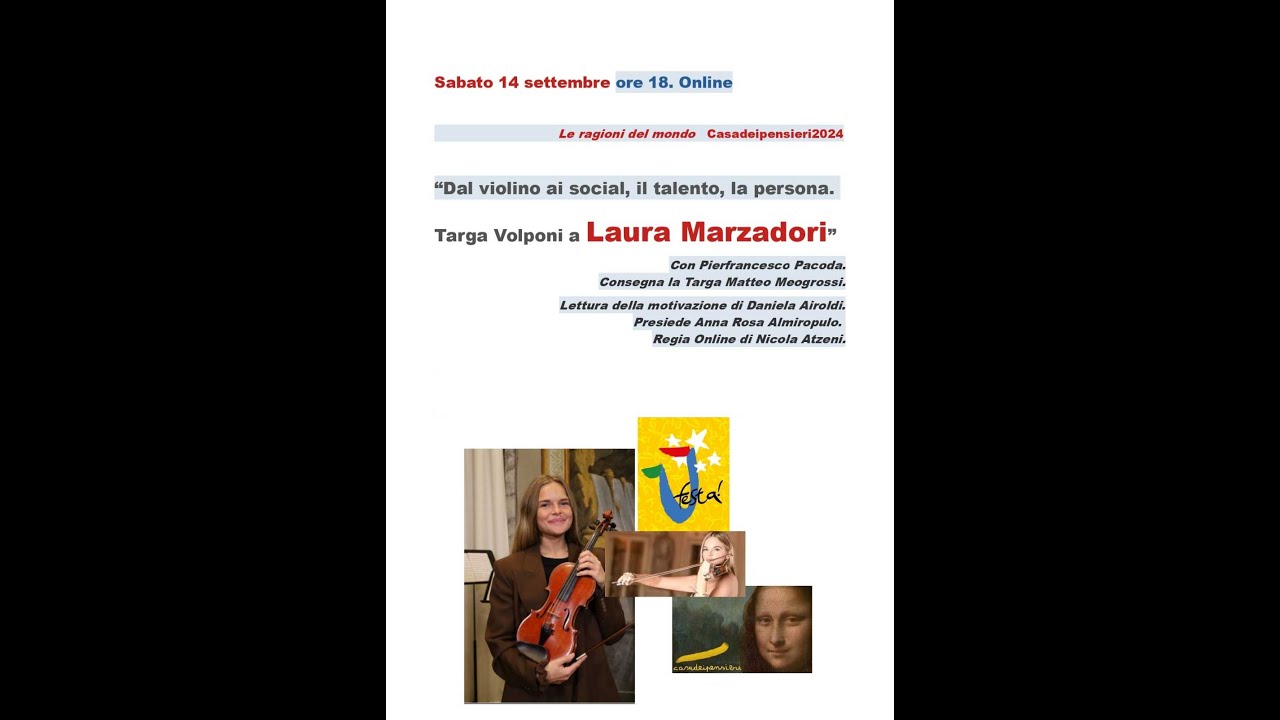 Targa Volponi a Laura Marzadori - YouTube