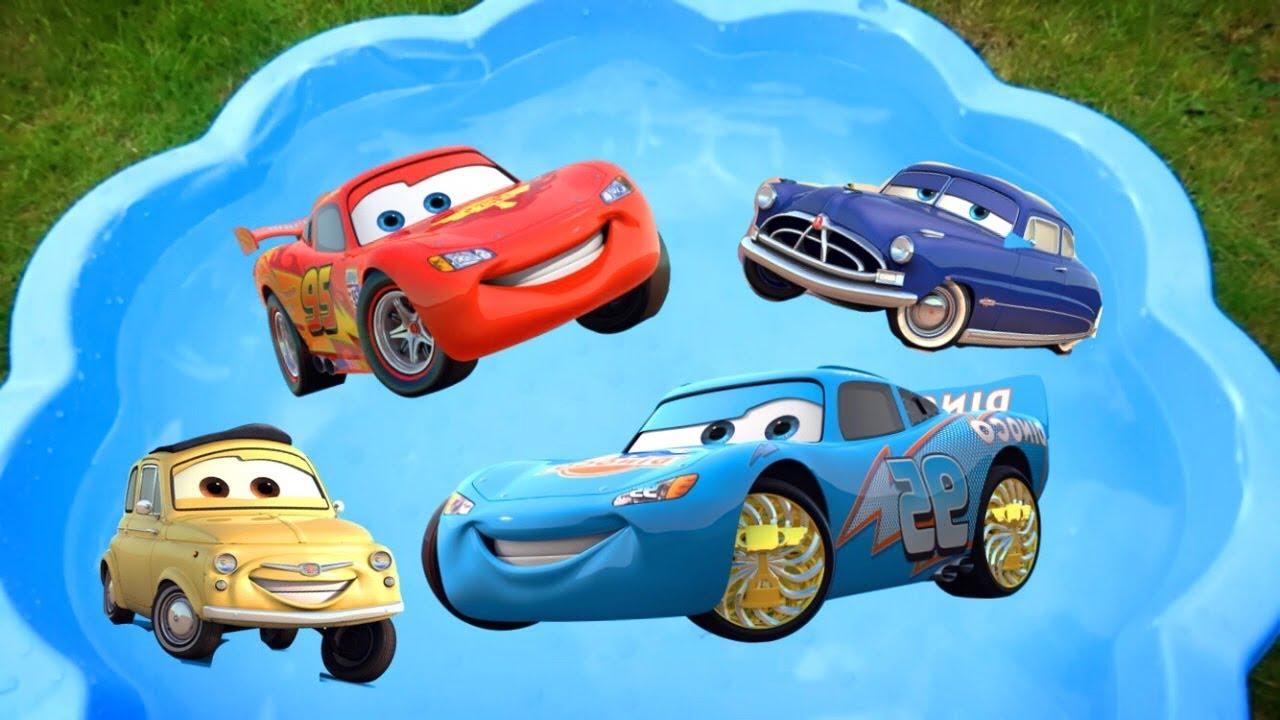 Learn Colors & Characters With Disney Cars Lighting Mcqueen In Bubble ...