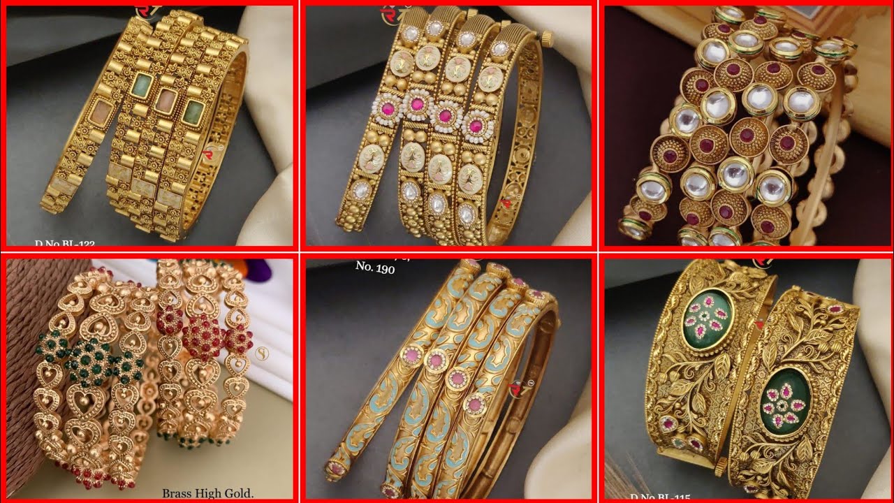 "Unveiling Elegance: South Indian Rubi Bridal Gold Bangle Set Designs ...
