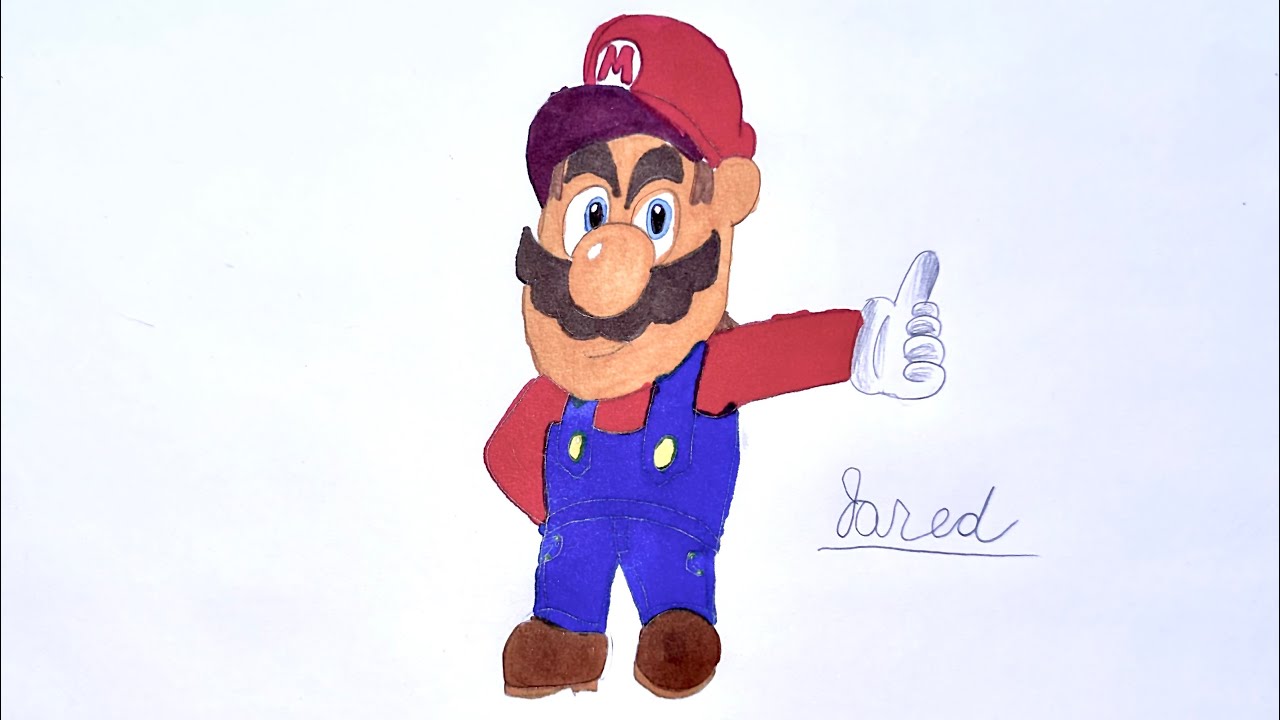 How to Draw Mario (again) - YouTube