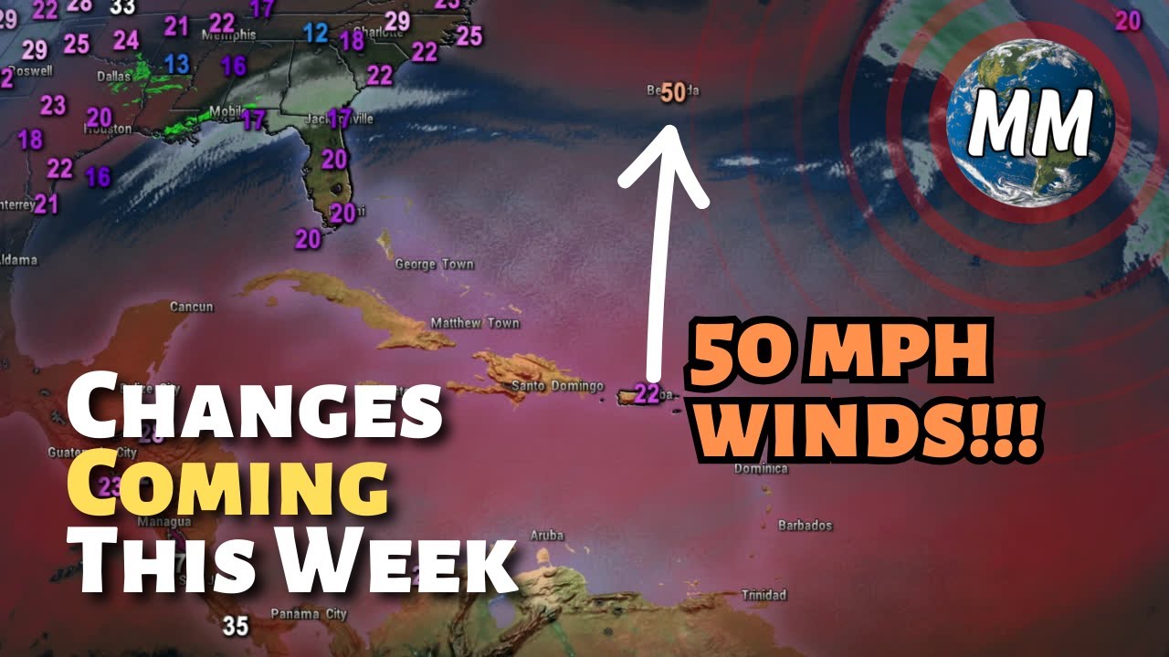 50 MPH WINDS | Here Comes A Front | Caribbean and Bahamas Forecast for ...