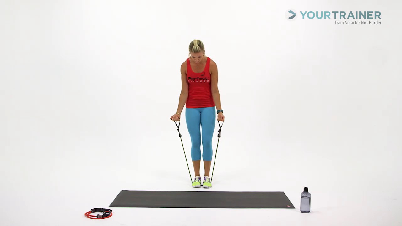 Perfect Resistance Band Workout - Squats - Day 1 Workout 5 - YouTube