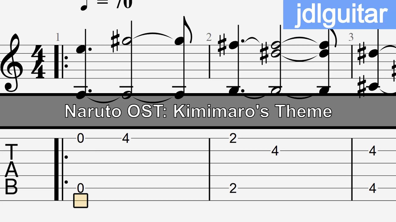 Naruto OST - Kimimaro's Theme [GUITAR TAB] - YouTube